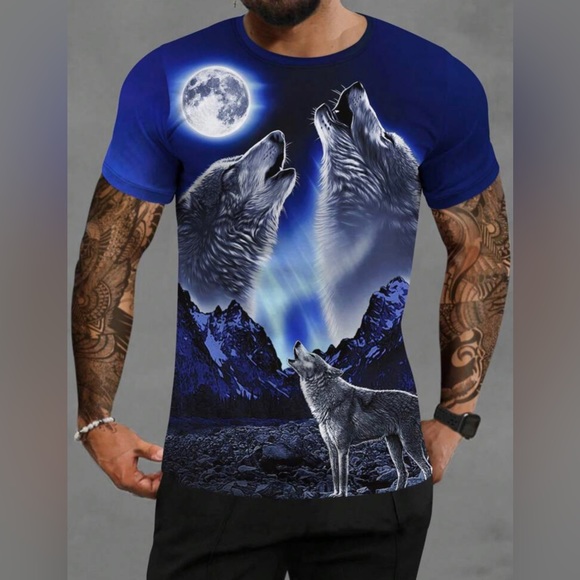 3D Wolf T-Shirt | Shirts | Unisex Wolf Shirts 3d Print Wolves Animal ...